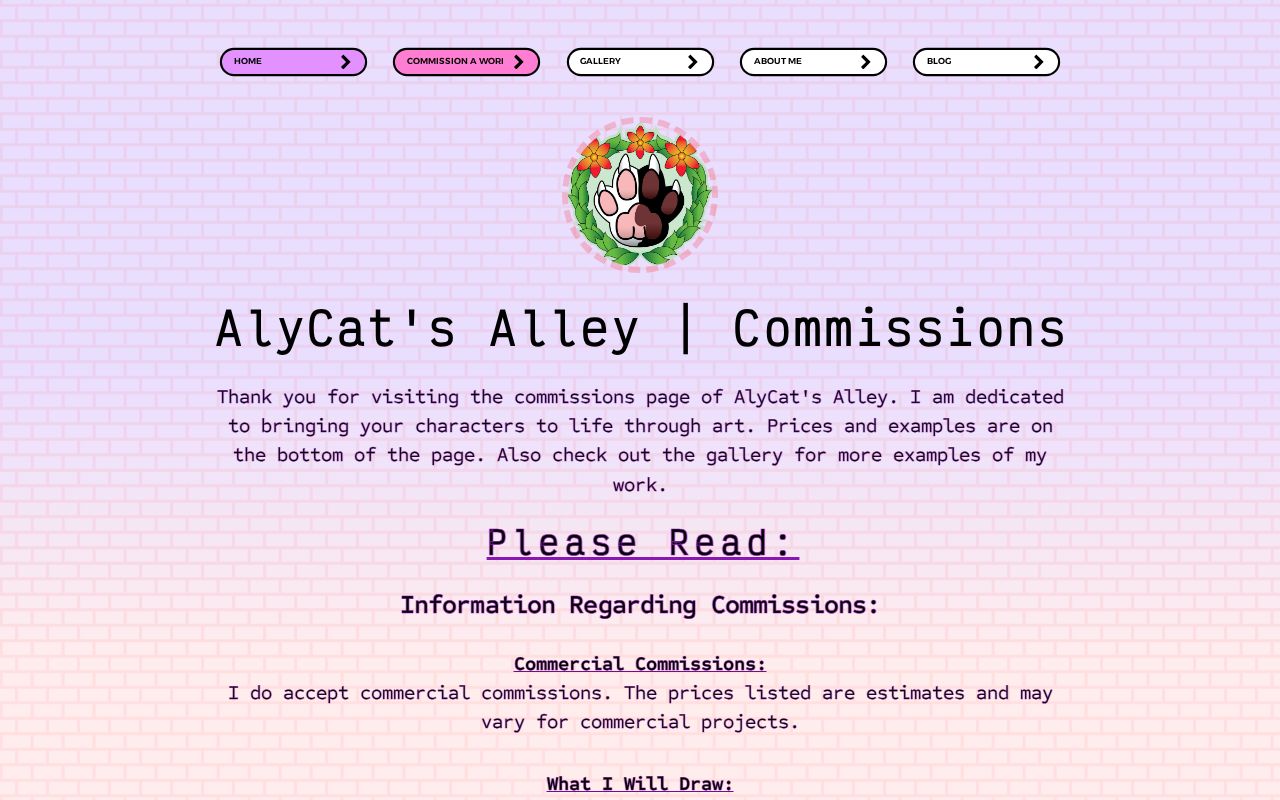 AlyCat's Alley Commissions